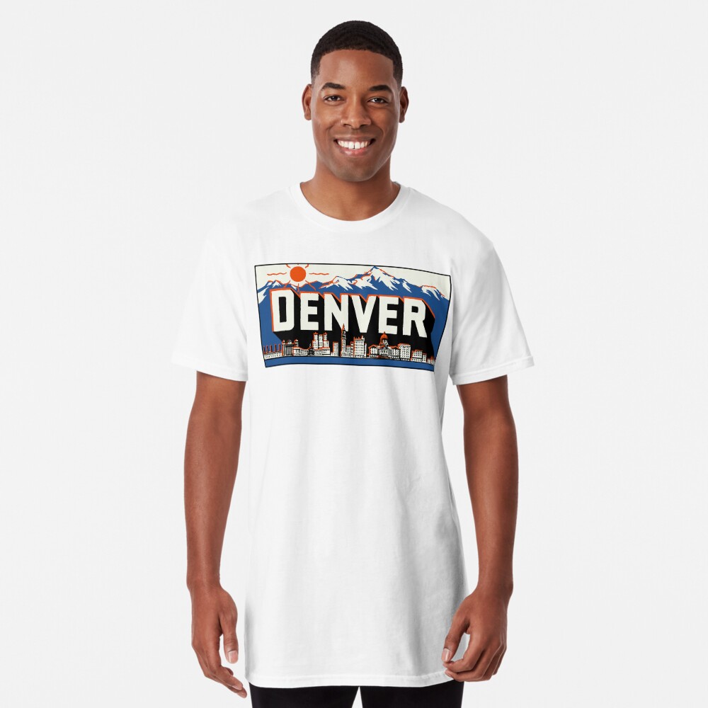"Denver Skyline Retro" Sticker for Sale by zsonn | Redbubble