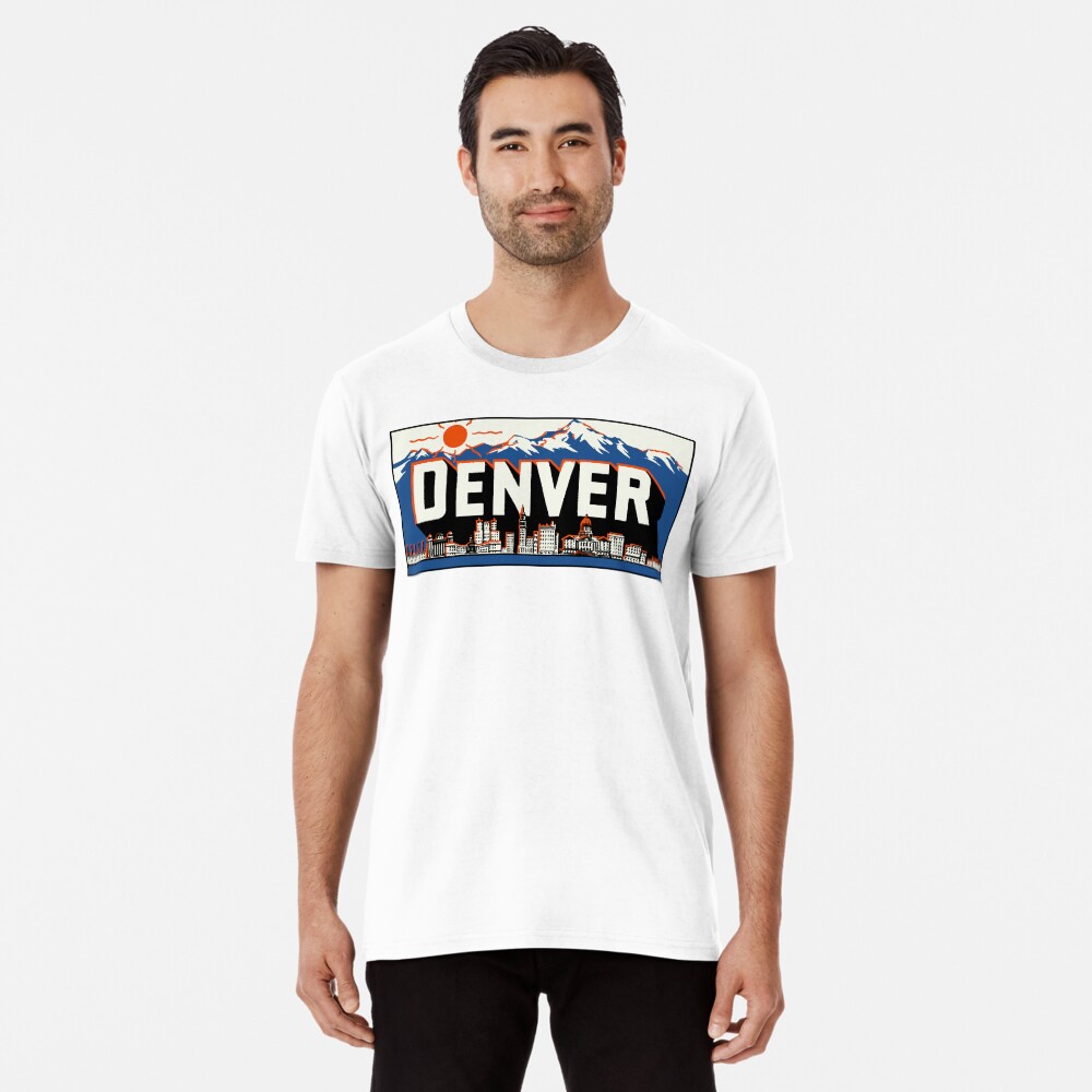 "Denver Skyline Retro" Sticker for Sale by zsonn | Redbubble
