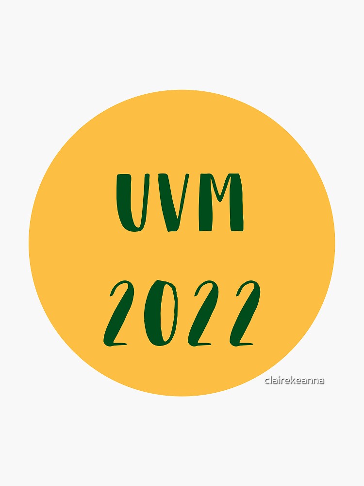 "uvm 2022" Sticker for Sale by clairekeanna | Redbubble