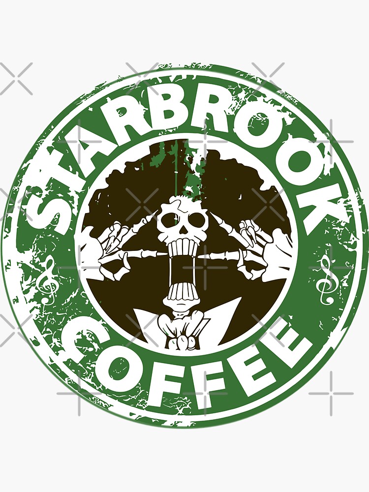 " One Piece Brook Soul King StarBrook Iced Coffee Drink" Sticker for ...