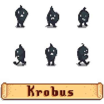 "Stardew Valley Sprites - Krobus" Sticker for Sale by kathdvd | Redbubble