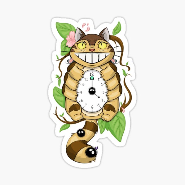 "Catbus Clock" Sticker for Sale by LunaHarker | Redbubble