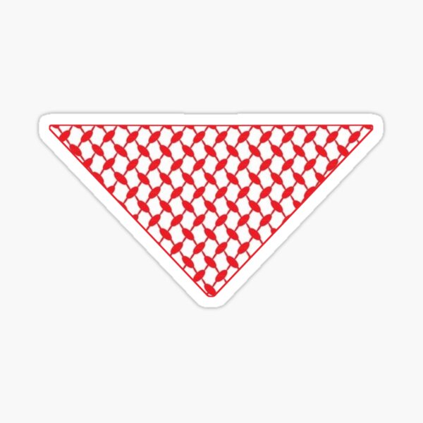 "Palestine - Palestinian keffiyeh - red triangle shemagh" Sticker for ...