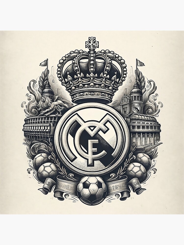 "Real Madrid Vintage Logo" Sticker for Sale by badazzl | Redbubble