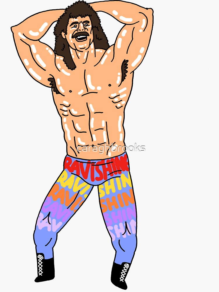 "Ravishing Rick Rude" Sticker by caraghbrooks | Redbubble