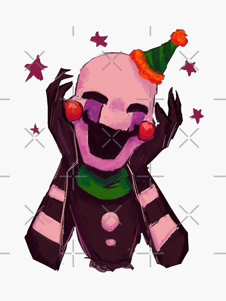 " Christmas fnaf puppet art ( five nights ) " Sticker for Sale by Star ...
