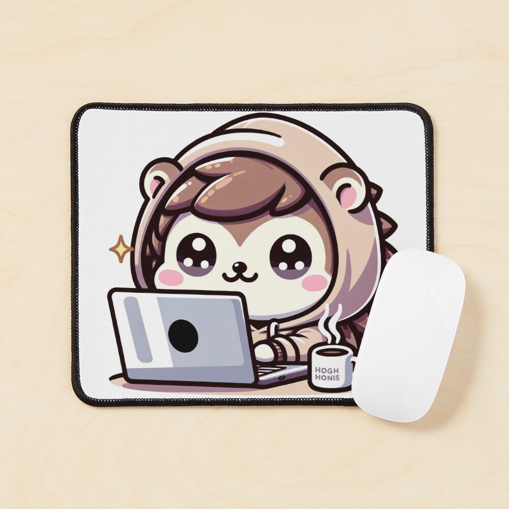 "Charming Kawaii Hedgehog Programmer - Ideal for Coding and Animal ...