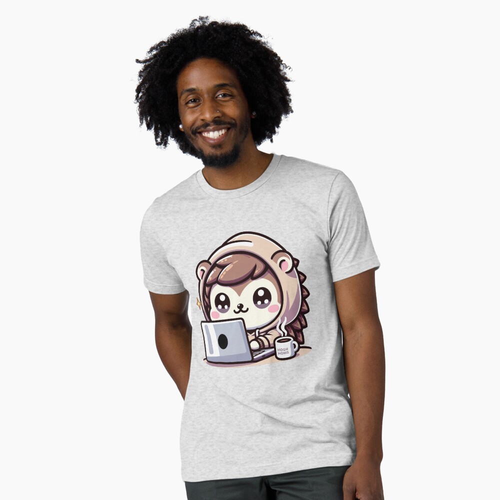 "Charming Kawaii Hedgehog Programmer - Ideal for Coding and Animal ...