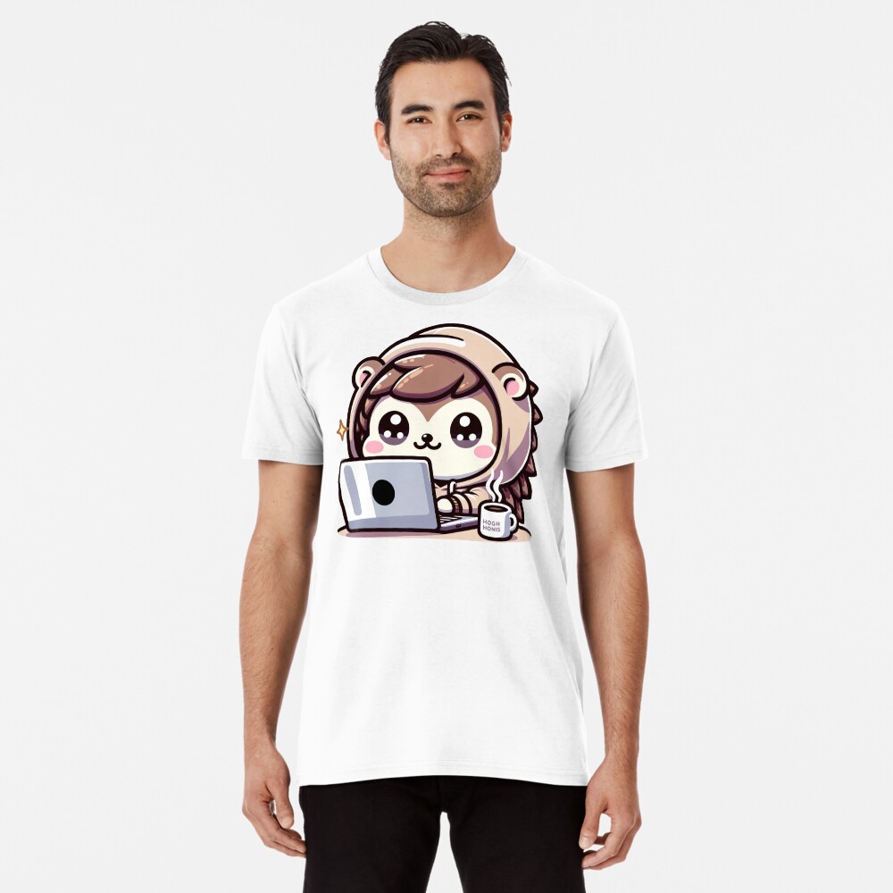 "Charming Kawaii Hedgehog Programmer - Ideal for Coding and Animal ...