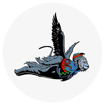 "Illustrated Oz Flying Monkey" Sticker for Sale by designdog | Redbubble