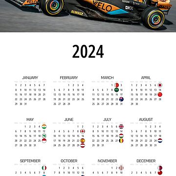 "2024 Formula 1 Calendar F1 Race Grand Prix" Poster for Sale by ...