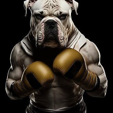 "Cool Bulldog Boxing - Boxer Bulldog Fighter Wearing Boxing Gloves ...