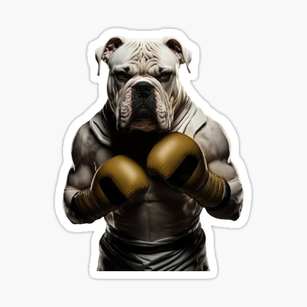 "Cool Bulldog Boxing - Boxer Bulldog Fighter Wearing Boxing Gloves ...