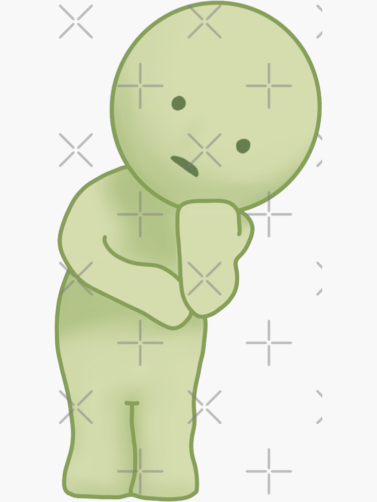 "thinking smiski" Sticker for Sale by Elliott Bryan | Redbubble