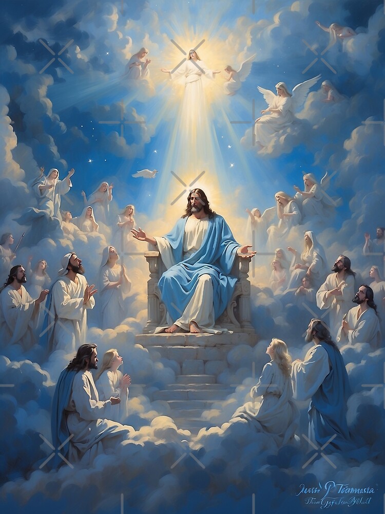 "Angel Jesus Christ in Heaven, Christian Art for Gifts - jesus" Poster ...