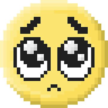 "Pleading Face Crying Emoji" Sticker for Sale by R74n | Redbubble