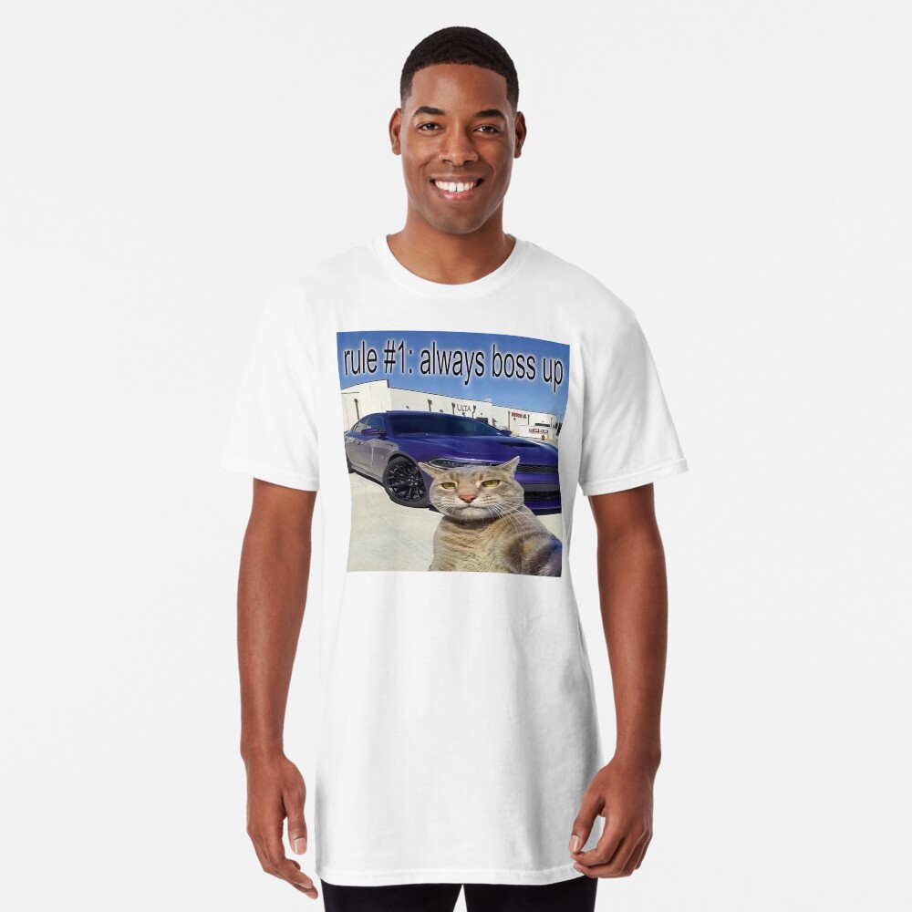 "Rule #1 Always Boss Up Selfie Cat Meme" Sticker for Sale by ...