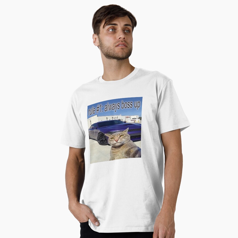 "Rule #1 Always Boss Up Selfie Cat Meme" Sticker for Sale by ...