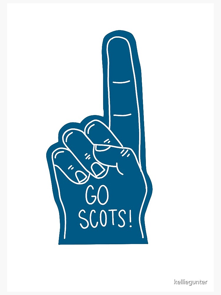 "Blue number 1 finger" Sticker for Sale by kelliegunter | Redbubble