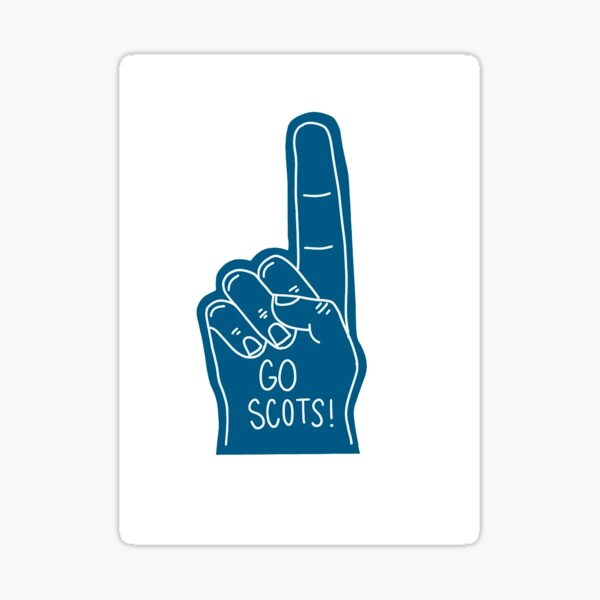 "Blue number 1 finger" Sticker for Sale by kelliegunter | Redbubble