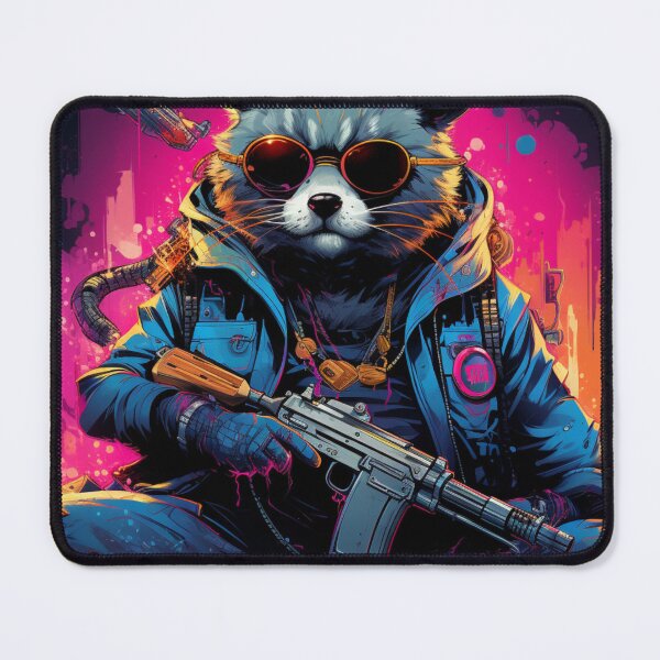 "Badass Raccoon Lost in Space - Cool XXL Mousepad Gift for Gamers ...