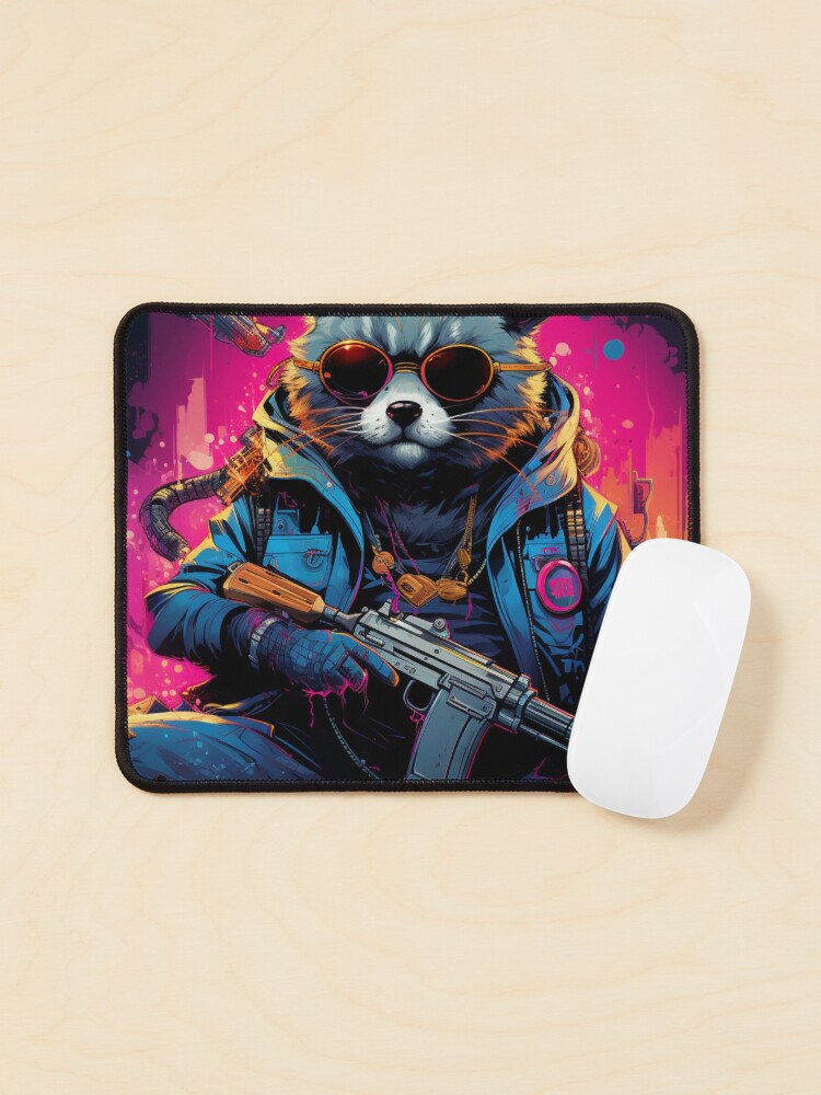 "Badass Raccoon Lost in Space - Cool XXL Mousepad Gift for Gamers ...