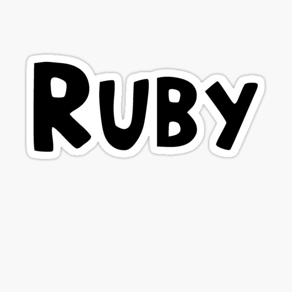 "Ruby" Sticker by Shalomjoy | Redbubble