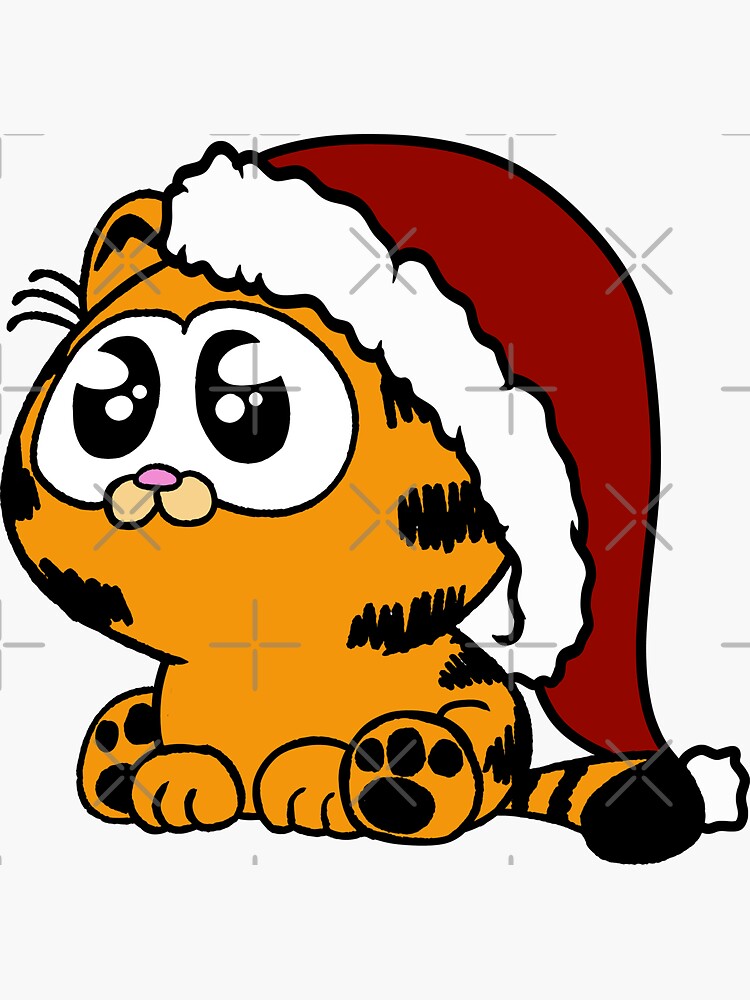 "baby christmas garfield " Sticker for Sale by EveryCuteThings | Redbubble