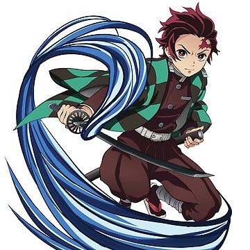 "Tanjiro Fight Mode" Sticker for Sale by Pl3ades | Redbubble