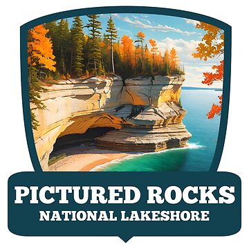 "Pictured Rocks National Lakeshore" Sticker for Sale by WilcoxPhotoArt ...