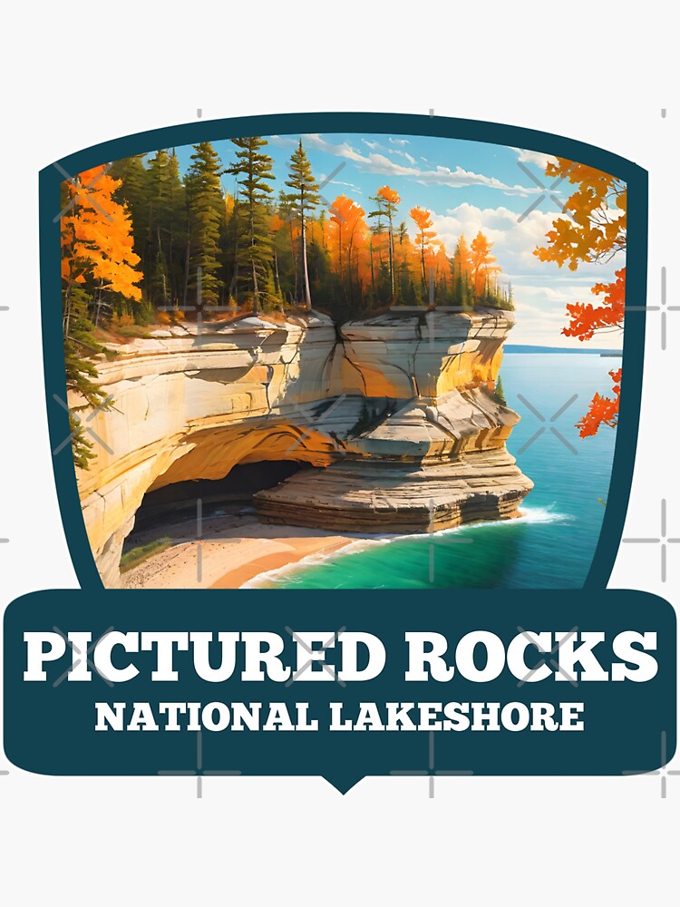 "Pictured Rocks National Lakeshore" Sticker for Sale by WilcoxPhotoArt ...
