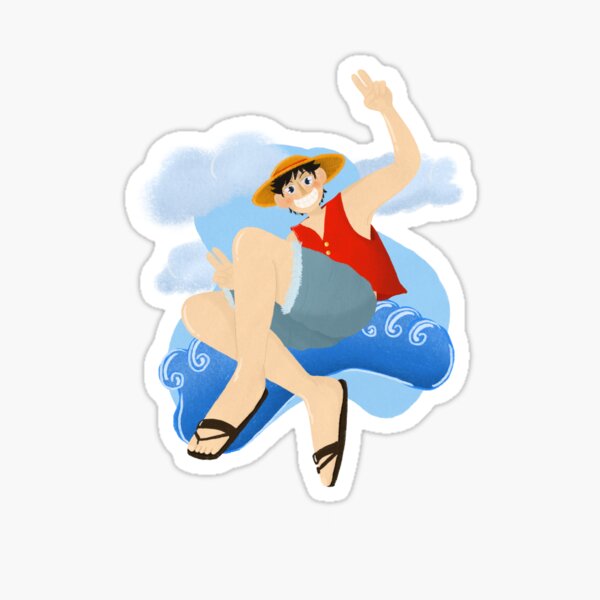 "Luffy One Piece" Sticker for Sale by TarallaG | Redbubble