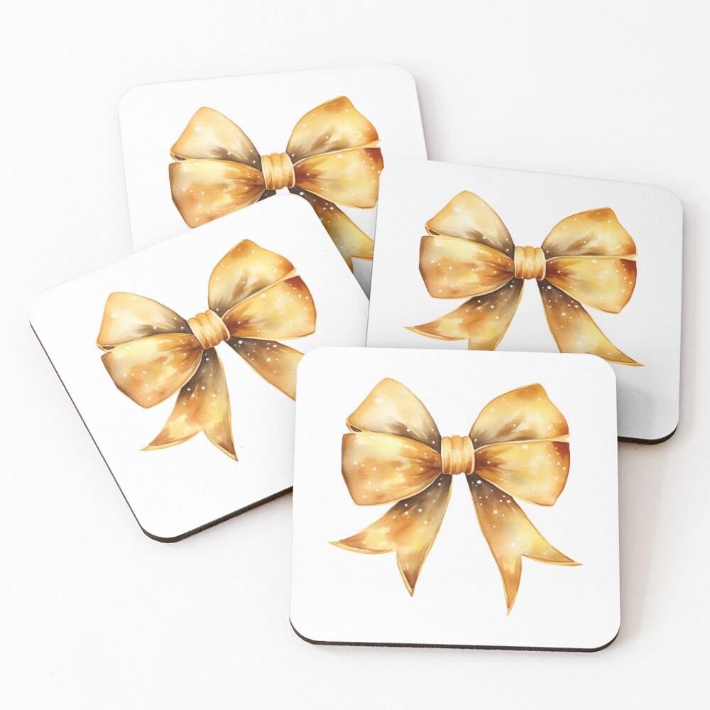 "Gold Ribbon Bows Christmas Bow" Sticker for Sale by My-Magic-World ...