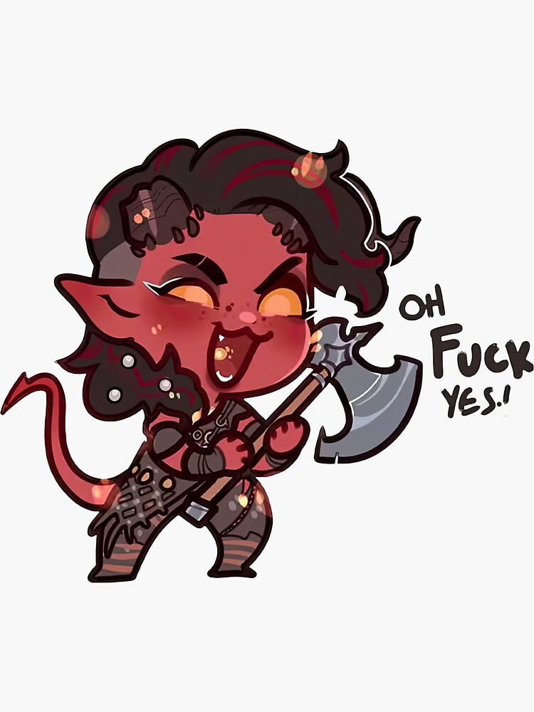 "Karlach Baldurs Gate" Sticker for Sale by lamaxjannine | Redbubble