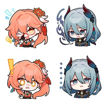 "Guinaifen & Hanya Sticker Set, Honkai: Star Rail" Sticker by Demray ...