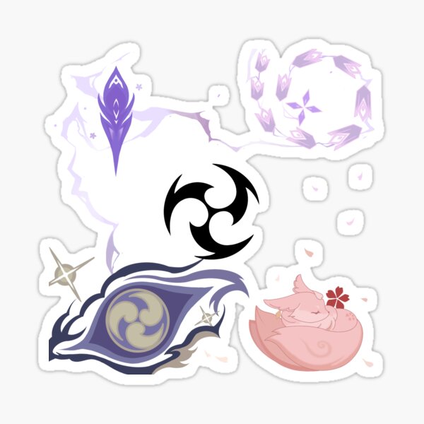 "Genshin Impact Electro name cards" Sticker for Sale by natlouise313 ...