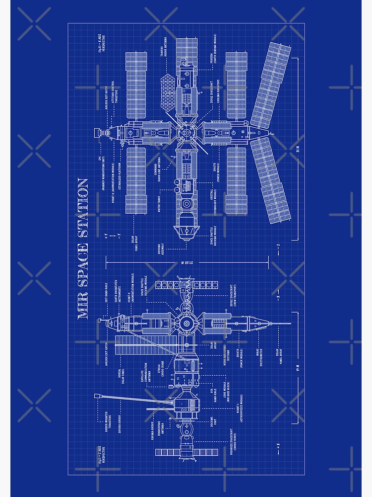 Mir Space Station Diagram Large