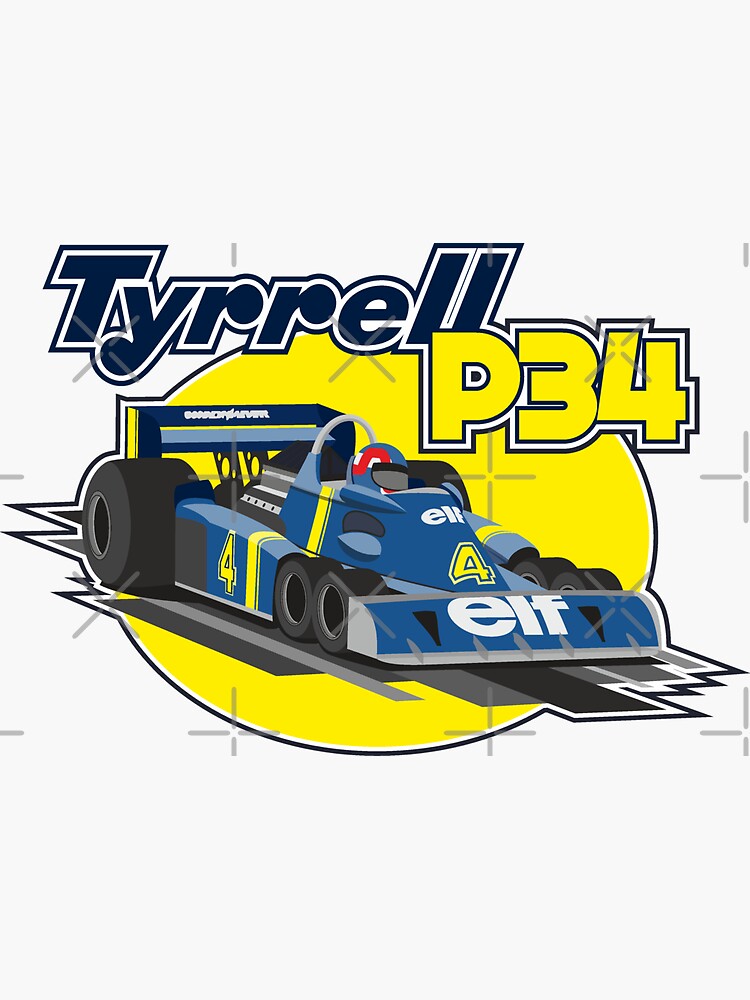 "Tyrrell P34" Sticker for Sale by SpeedFreakTees | Redbubble