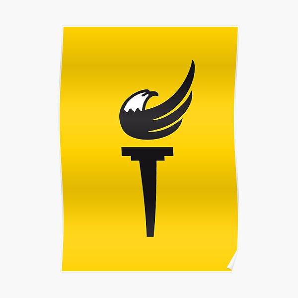 "Libertarian Torch Eagle Freedom Capitalism black and yellow HD High ...