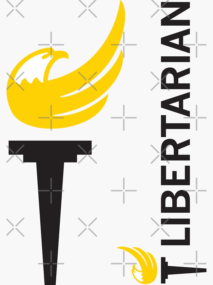 "Libertarian Torch Eagle Freedom Capitalism black and yellow HD High ...
