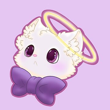 "Angel Cat" Sticker for Sale by ChocolateCrow | Redbubble