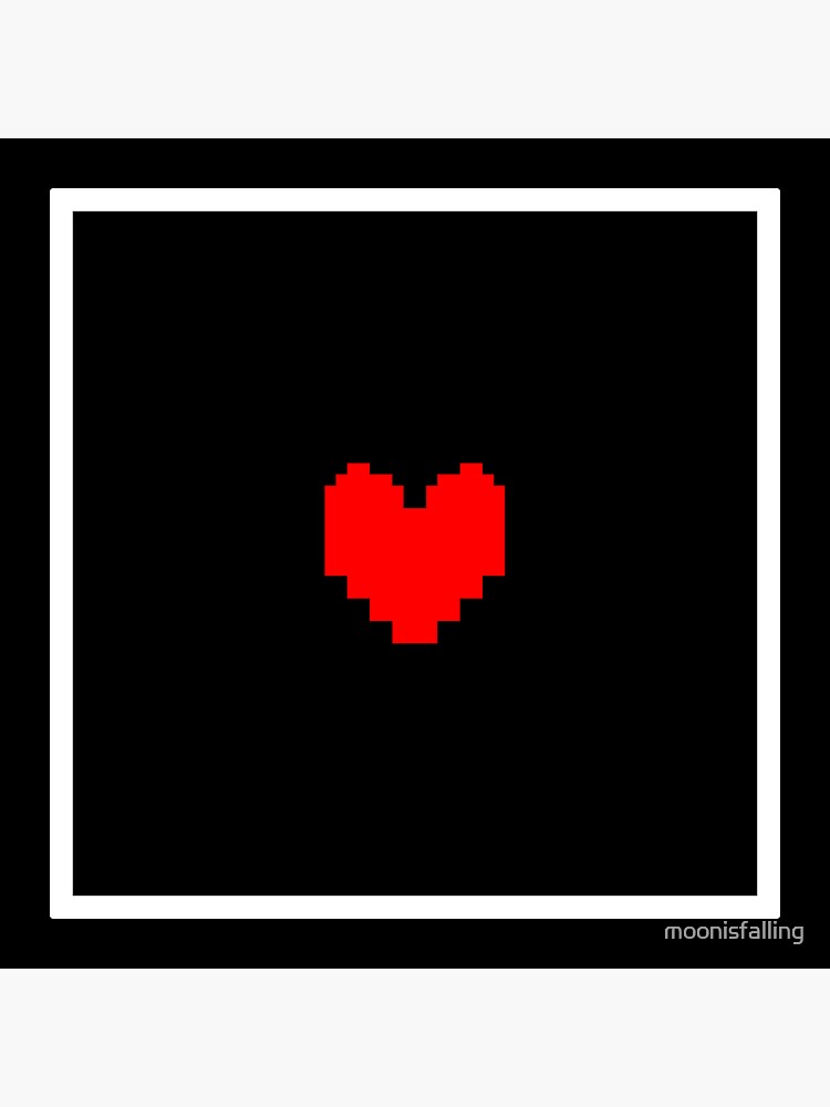 "Undertale Hitbox and Pixel Heart" Sticker for Sale by moonisfalling ...
