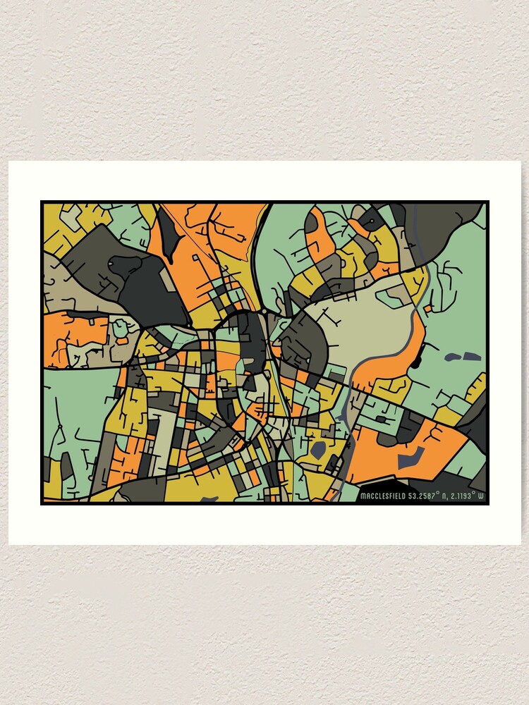 "MAP OF MACCLESFIELD" Art Print for Sale by axelle1410 | Redbubble