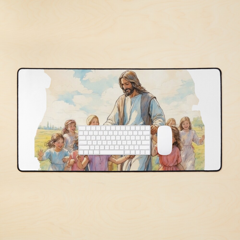 "Christian Art Decor of Jesus and Kids Playing - Christian Catholic ...