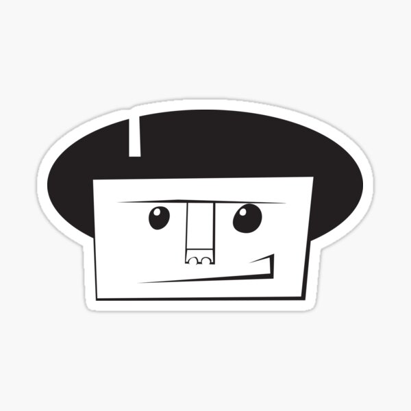 "Square Face" Sticker by FakeFate | Redbubble
