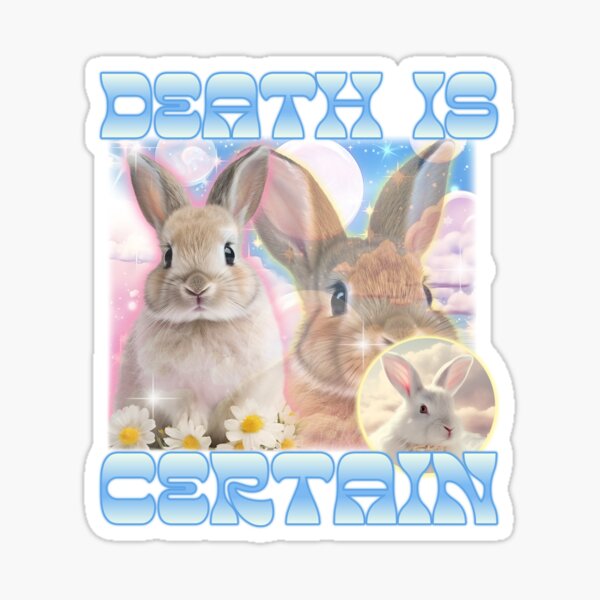 "Death Is Certain" Sticker for Sale by SunshineFruit | Redbubble