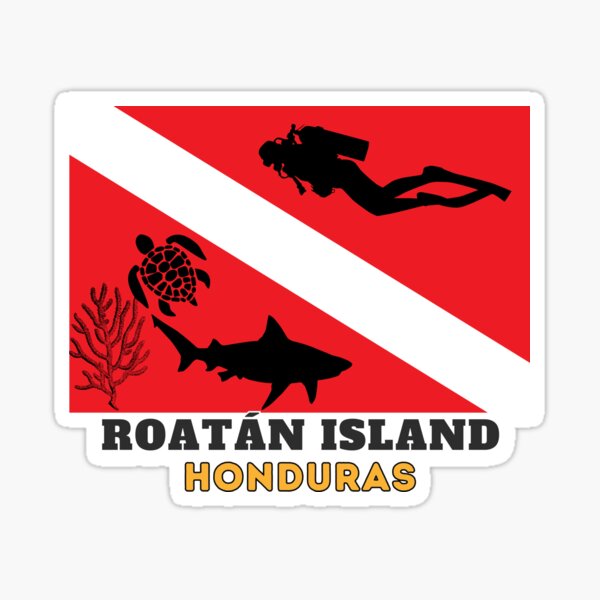 "Dive Roatan Island - Honduras" Sticker for Sale by dwangarts | Redbubble