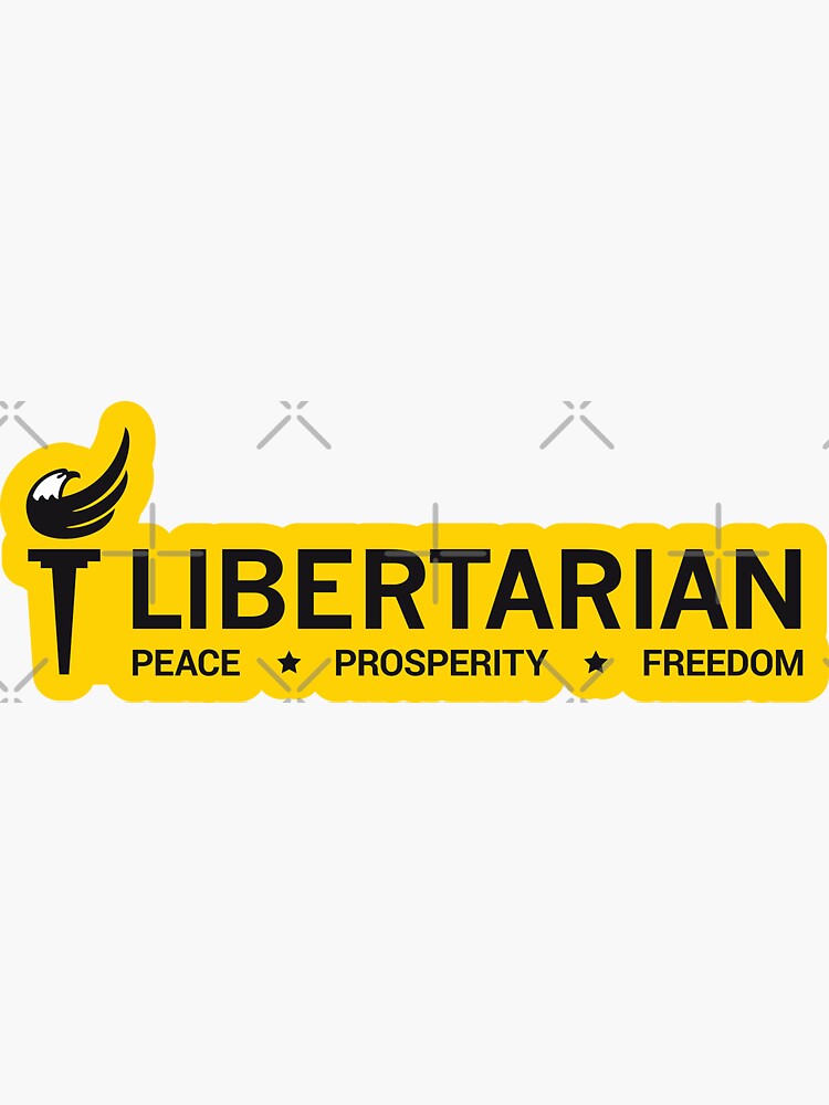 "Libertarian Torch Eagle Freedom Capitalism with slogan peace ...