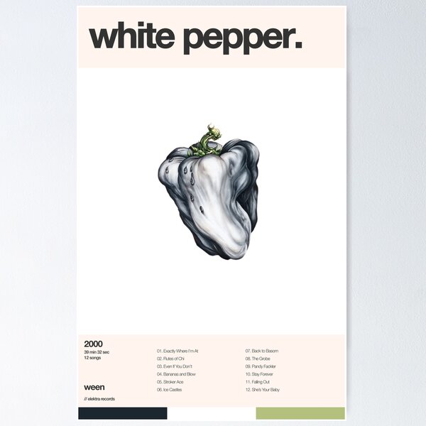 "White Pepper by Ween" Poster for Sale by abzuapparel | Redbubble