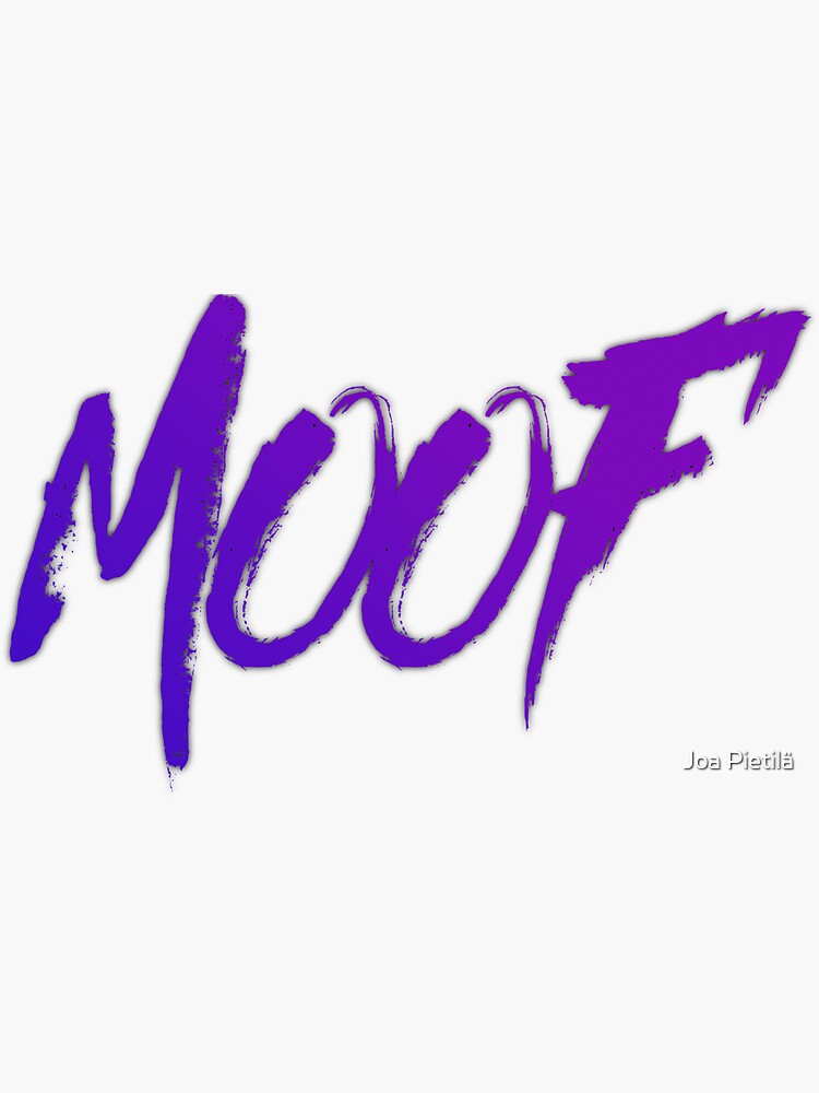 "Aesthetic 80s MOOF design" Sticker for Sale by fatdongman | Redbubble